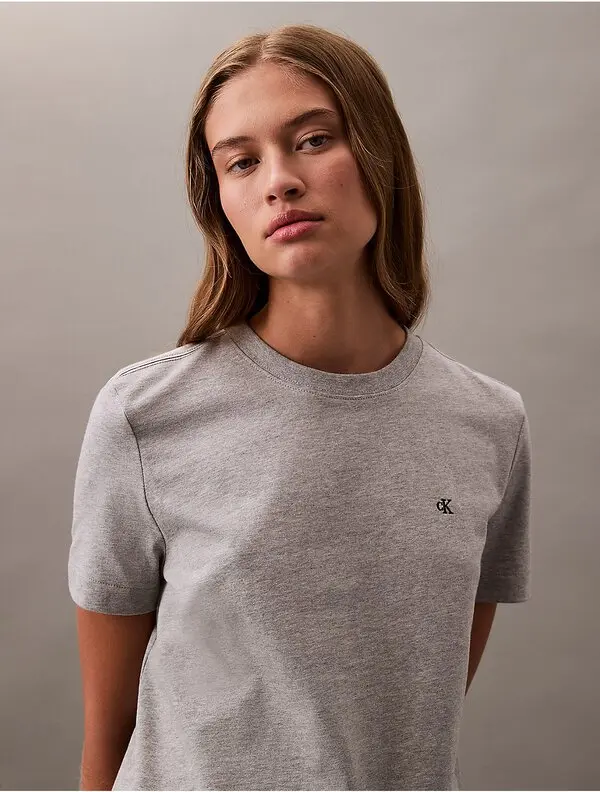 Calvin Klein Archive Logo T-shirt - Pearl Grey Heather