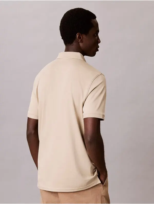 Calvin Klein Liquid Touch Polo Shirt - White Pepper