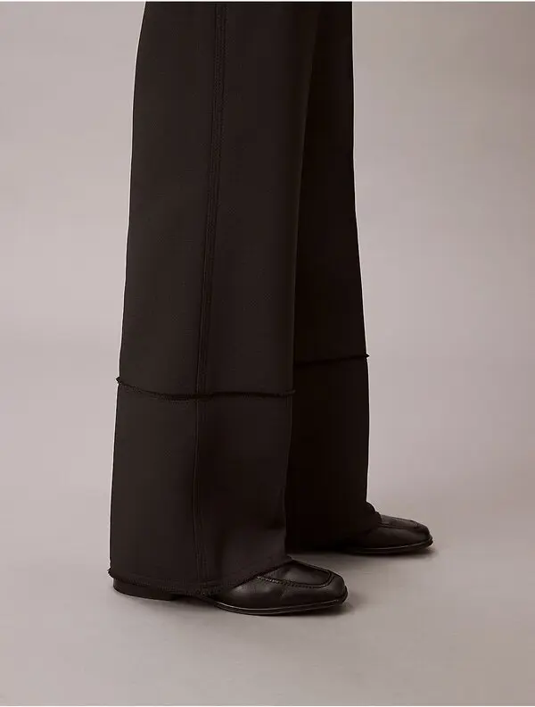 Calvin Klein Wide Leg Raw Edge Trousers