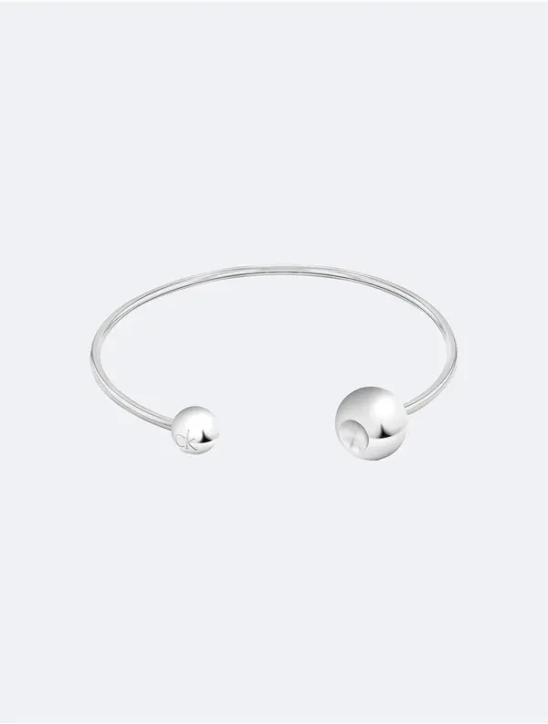 Calvin Klein Contoured Bubbles Bangle - Silver