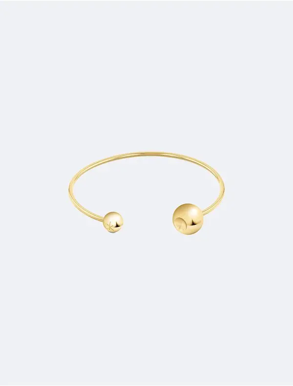 Calvin Klein Contoured Bubbles Bangle - Gold