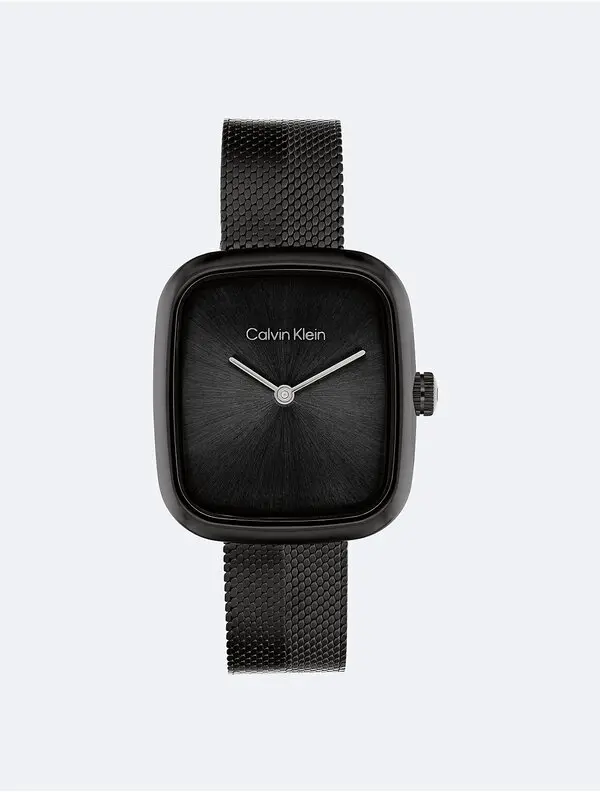 Calvin Klein Curved Mesh Watch - Black