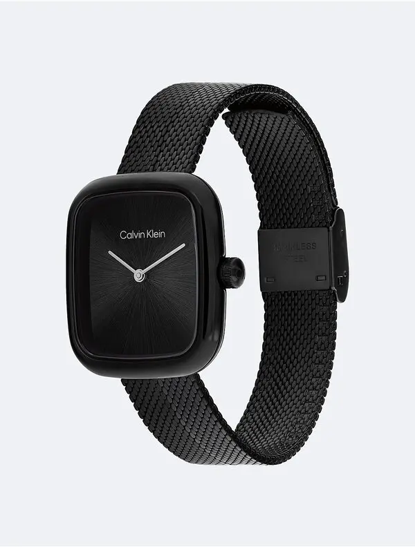 Calvin Klein Curved Mesh Watch - Black