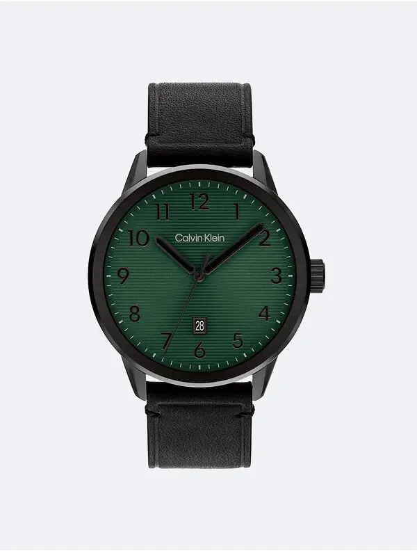 Calvin Klein Pilot Textured Dial Watch - Green