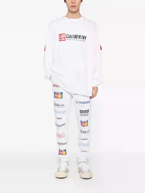 Vetements Graphic Print Cotton Trousers