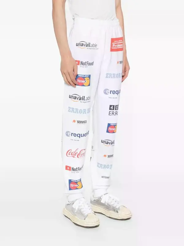 Vetements Graphic Print Cotton Trousers