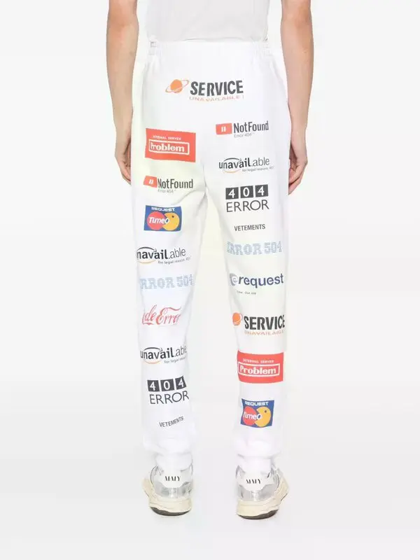 Vetements Graphic Print Cotton Trousers