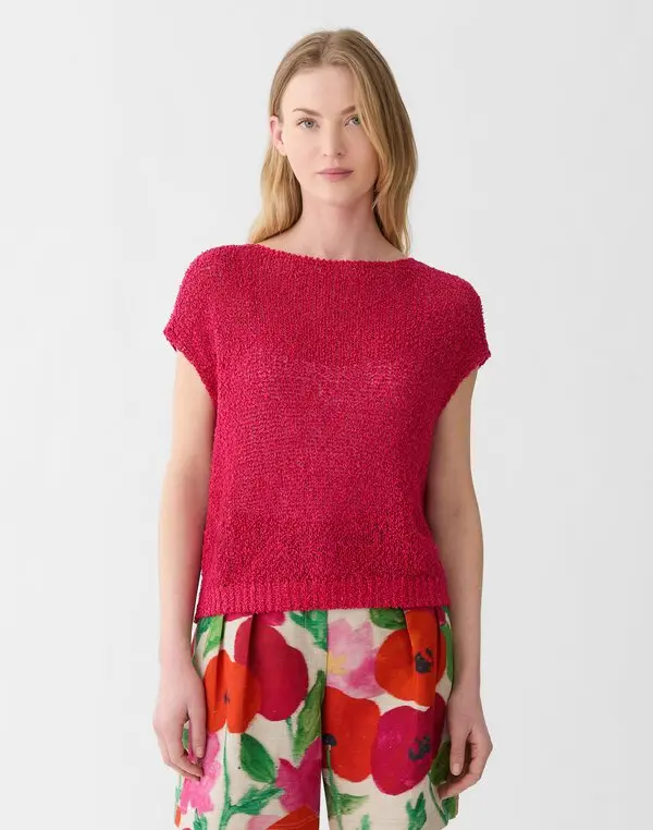 Lafayette 148 New York Cotton-silk Knit Tank - Pink Peony