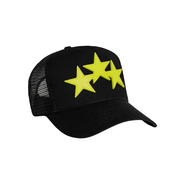 Amiri Three Star Trucker Cap - Black