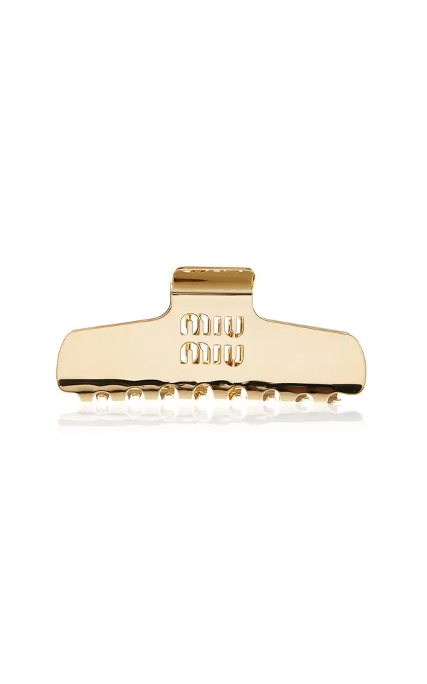 Miu Miu Hair Claw Clip - Gold