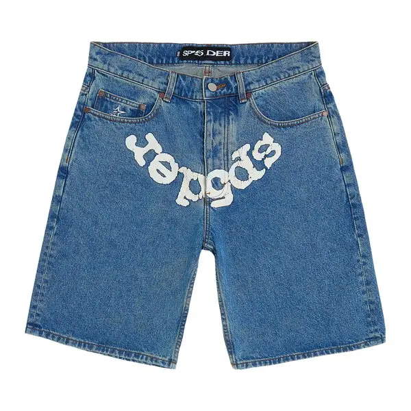 SP5DER Logo Denim Shorts