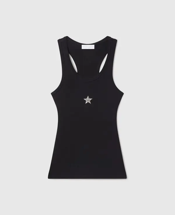 Stella McCartney Embellished Racerback Tank Top - Black