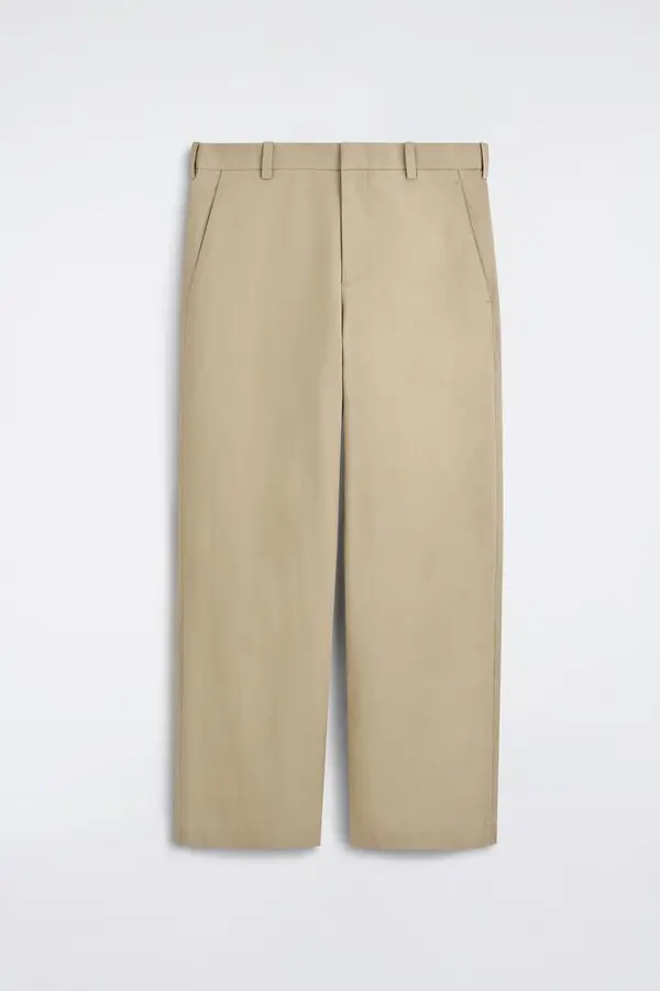 Cos Cotton Wide-leg Chinos - Beige
