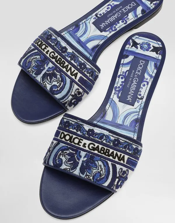 Dolce & Gabbana Embroidered Slides