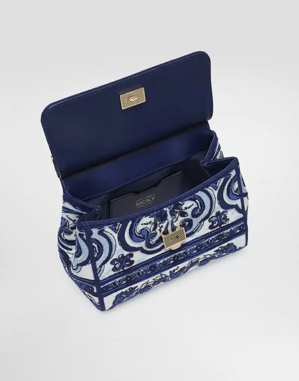 Dolce & Gabbana Small Sicily Handbag With Majolica Embroidery - Multicolor