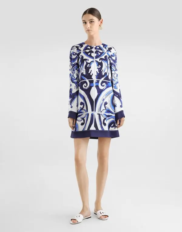 Dolce & Gabbana Majolica- Charmeuse Dress