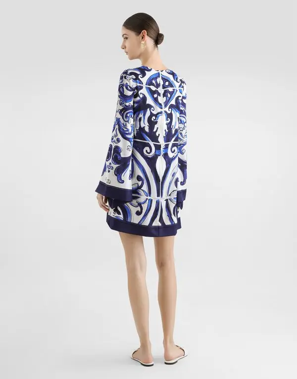 Dolce & Gabbana Majolica- Charmeuse Dress