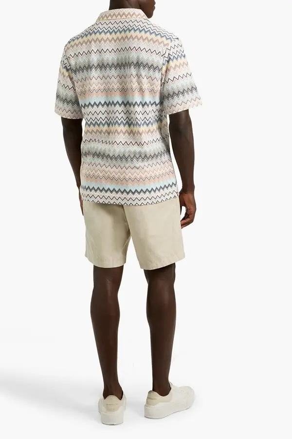 Missoni Crochetknit Cotton Shirt - Beige