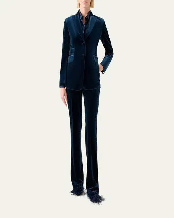 Akris Percival Techno Velvet Stretch Jacket