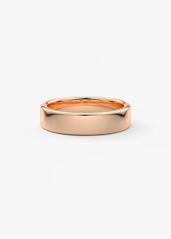 FRANK DARLING Flat Band Ring 4.5mm - Yellow Gold
