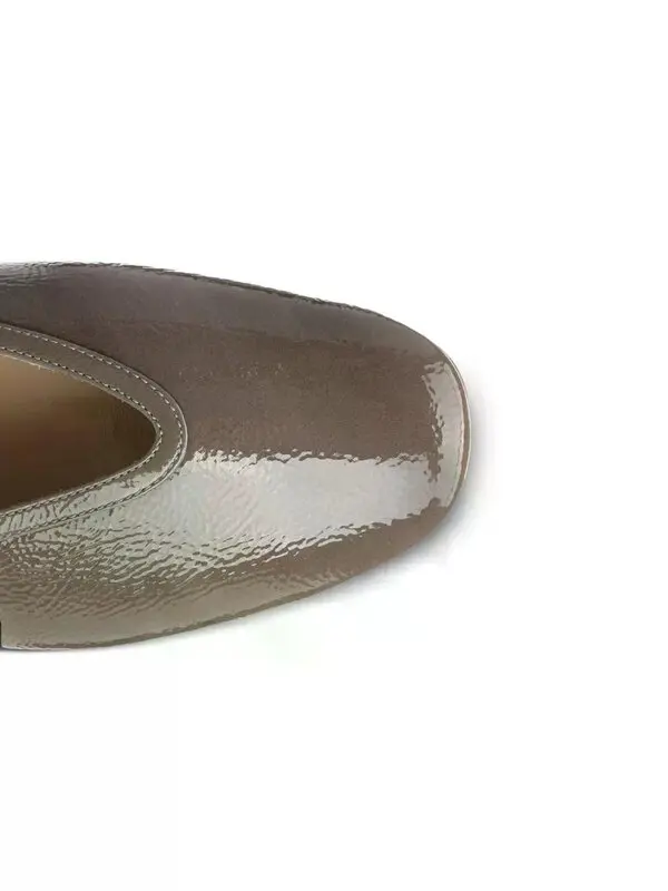 Le Monde Beryl Leather Ballet Flats - Neutrals
