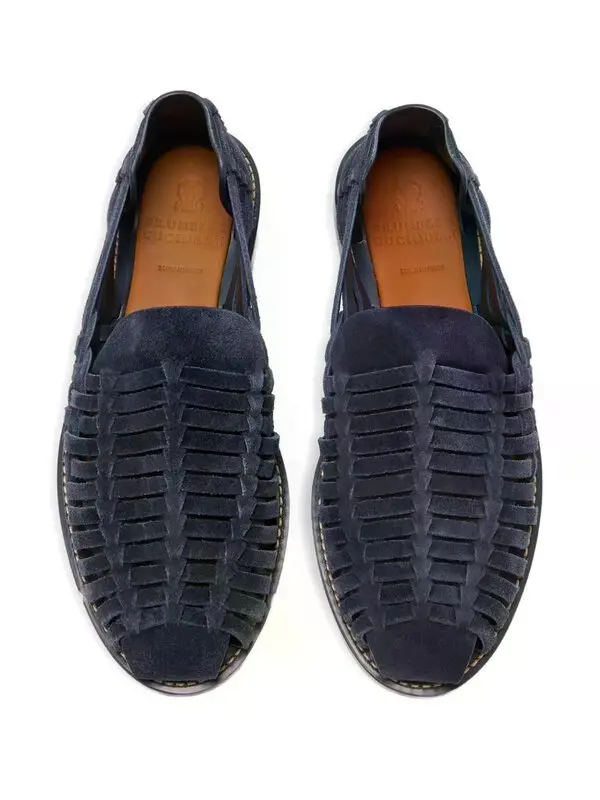 Brunello Cucinelli Woven Suede Loafers