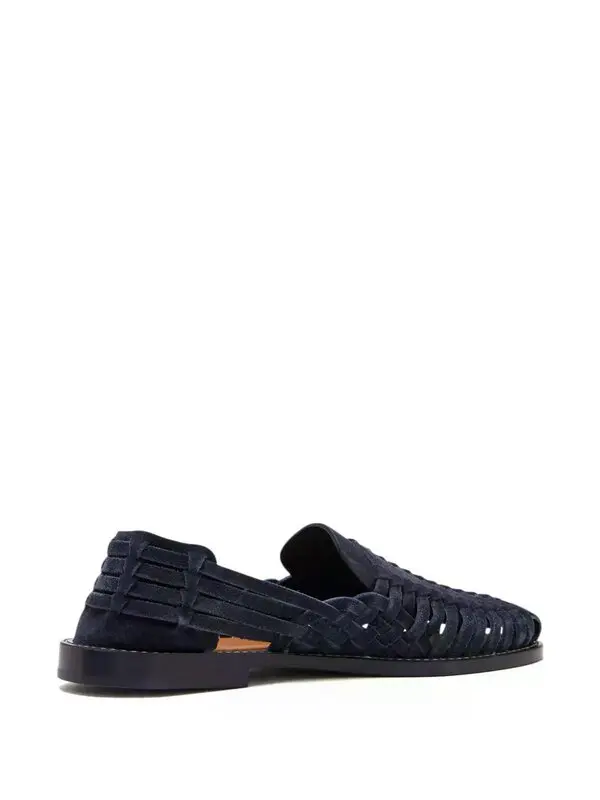 Brunello Cucinelli Woven Suede Loafers