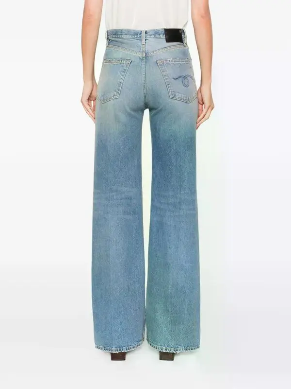 R13 Embroidered-pocket Jeans