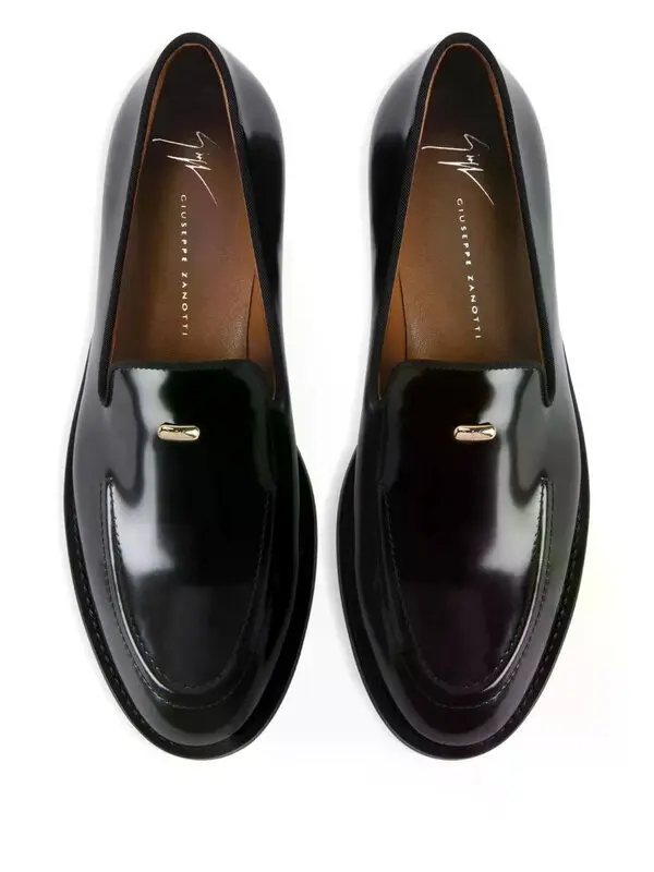 GIUSEPPE ZANOTTI Dories Leather Loafers - Black