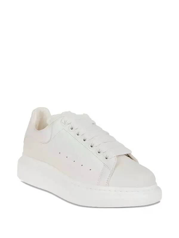 Alexander McQueen Oversized Leather Platform Sneakers - Neutrals