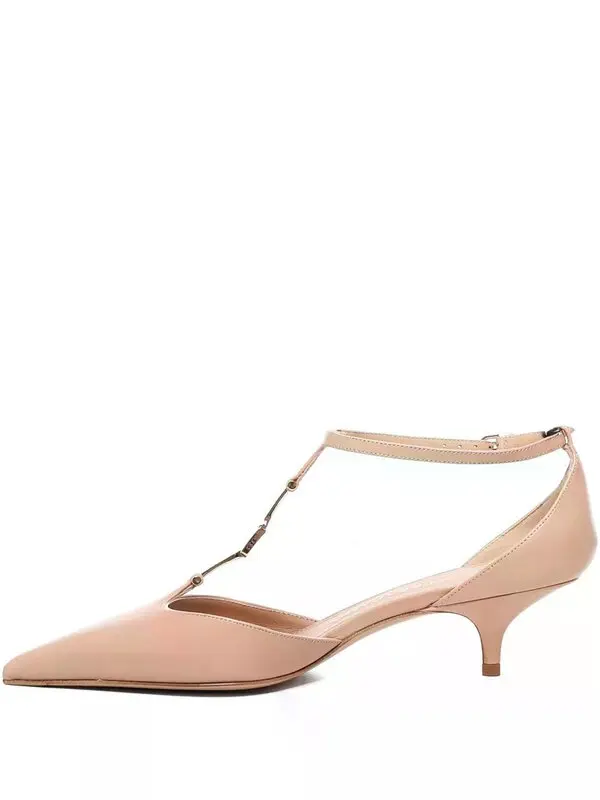 FERRAGAMO 40mm Ankle-strap Pointed-toe Pumps