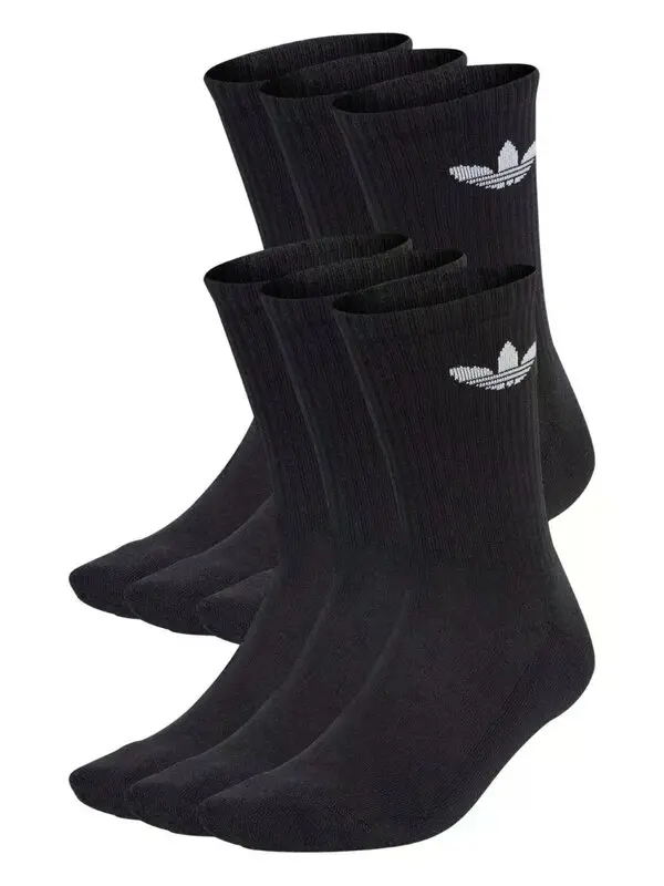 Adidas Trefoil Crew Socks - Black