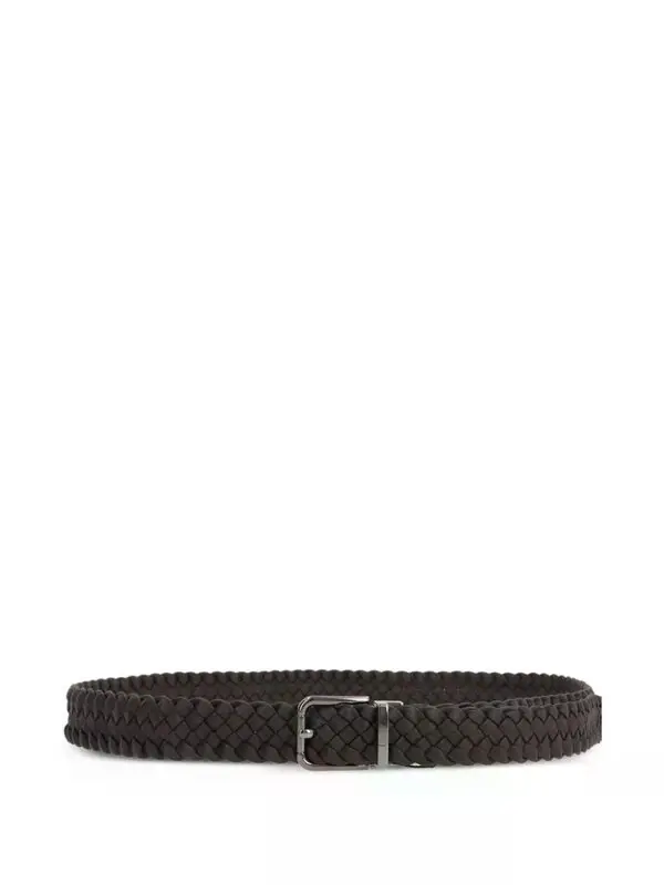Dolce & Gabbana Braided Leather Belt - Brown