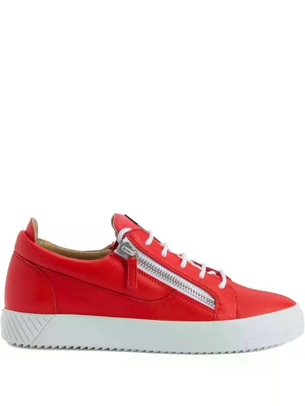 GIUSEPPE ZANOTTI Zip-detail Low-top Sneakers - Red