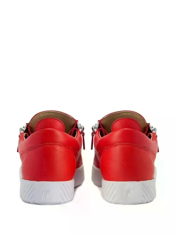 GIUSEPPE ZANOTTI Zip-detail Low-top Sneakers - Red