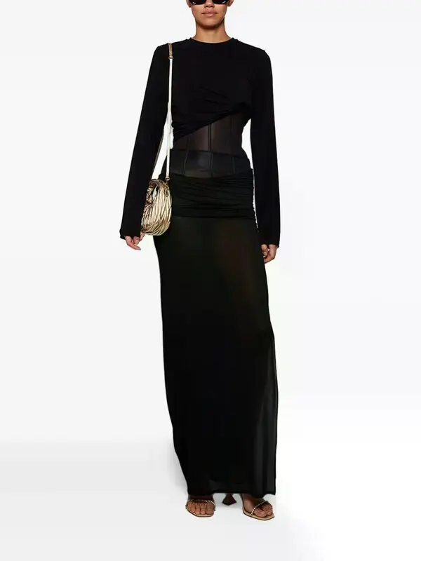 Christopher Esber Corset Draped Maxi Skirt