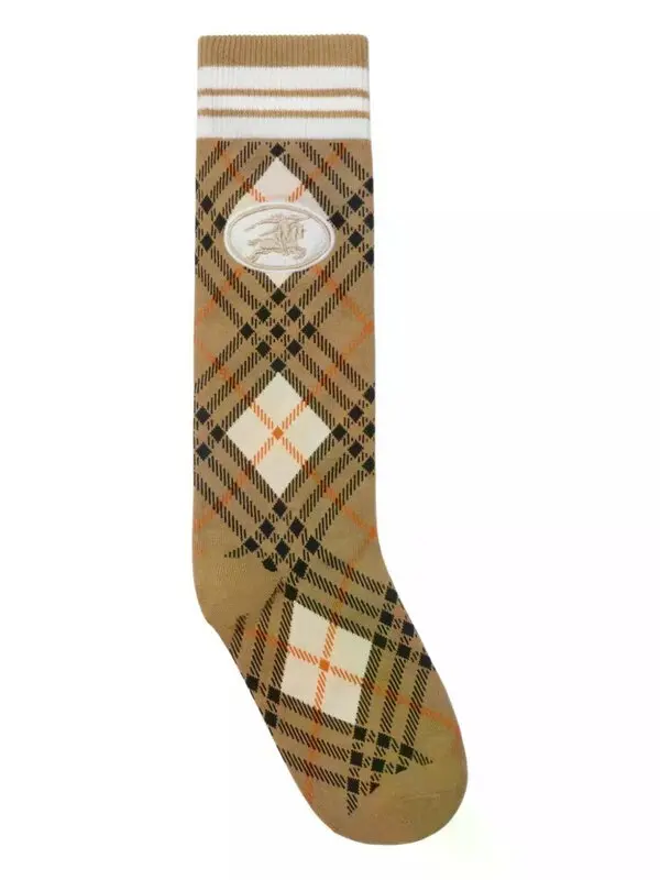Burberry Check Knight Socks - Brown