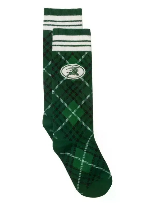 Burberry Check Knight Socks - Green
