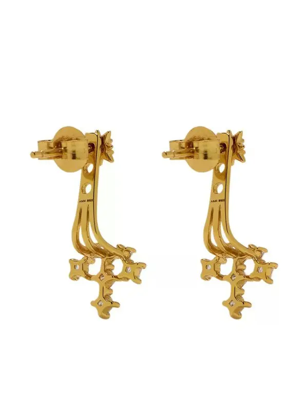ASTRID & MIYU Cosmic Crystal-embellished Earrings - Gold