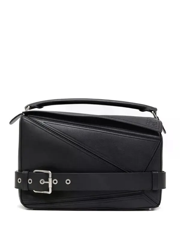 Loewe Large Puzzle Biker Shoulder Bag - Black