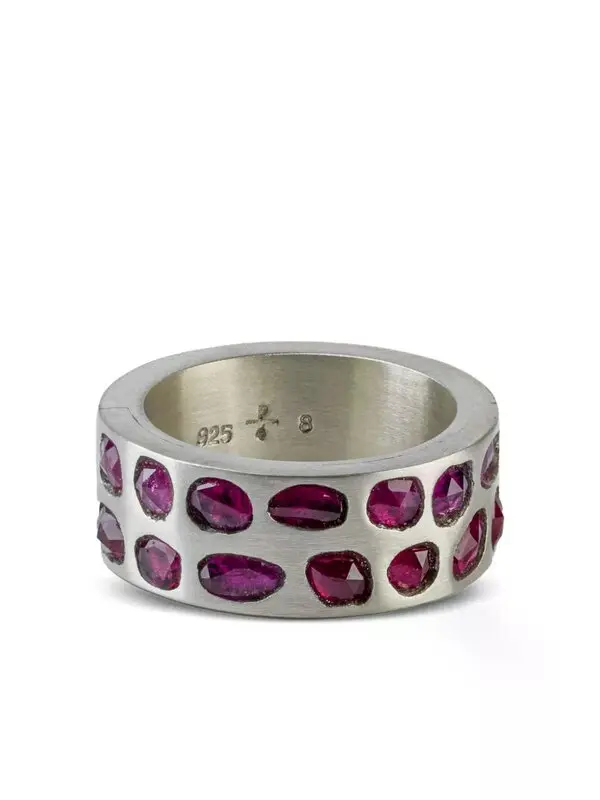 PARTS OF FOUR Sterling Sistema Ruby Ring - Silver