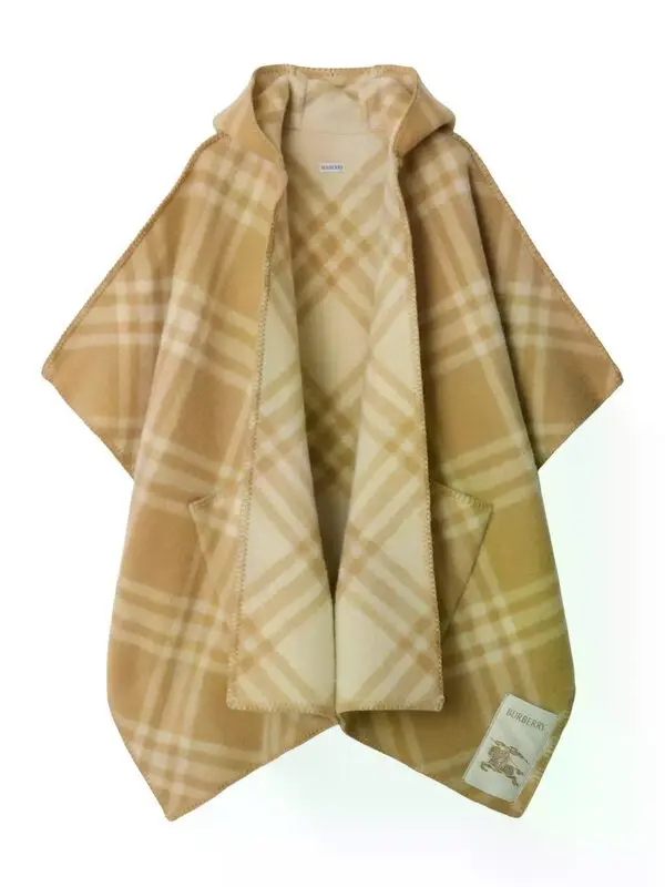 Burberry Hooded Check Cape