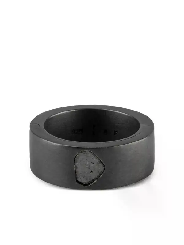 PARTS OF FOUR Sterling Silver Sistema Diamond Ring - Black