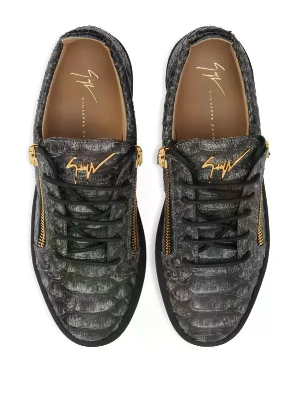 GIUSEPPE ZANOTTI Frankie Zip Low-top Sneakers - Grey