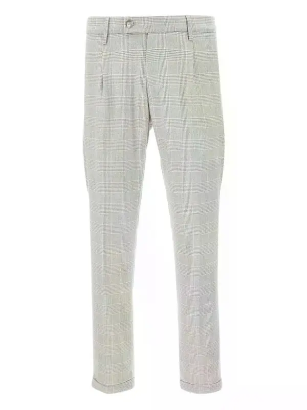 RE-HASH Check-pattern Pleat-detailed Trousers