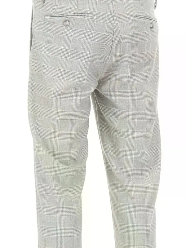 RE-HASH Check-pattern Pleat-detailed Trousers