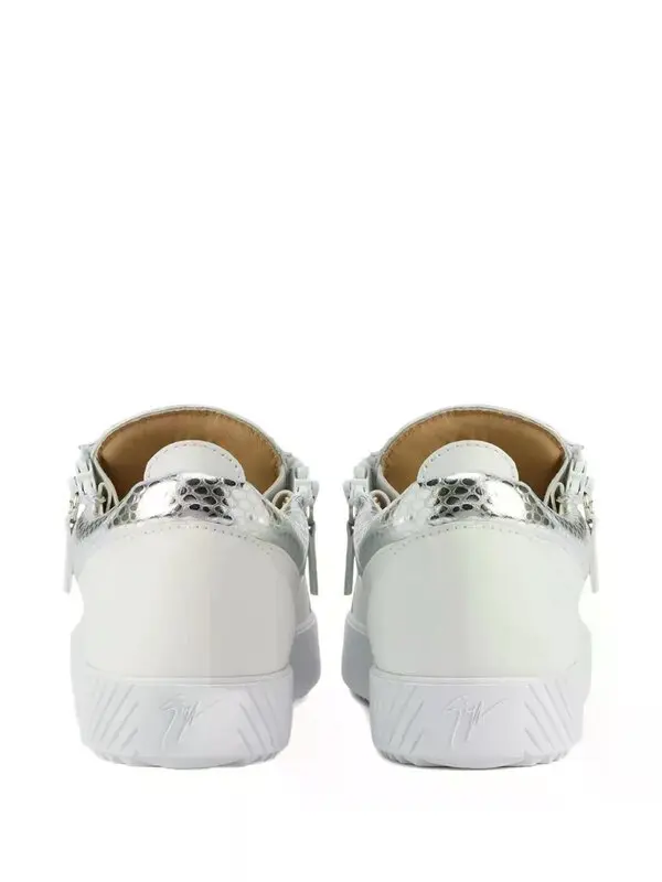 GIUSEPPE ZANOTTI Gail Zip-detail Leather Sneakers - White