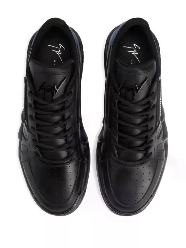 GIUSEPPE ZANOTTI Talon Leather Low-top Sneakers - Black