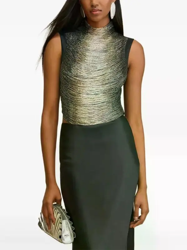 Cult Gaia Bead-embellished Tank Top - Black