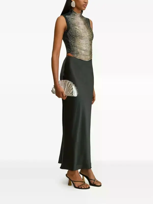 Cult Gaia Bead-embellished Tank Top - Black